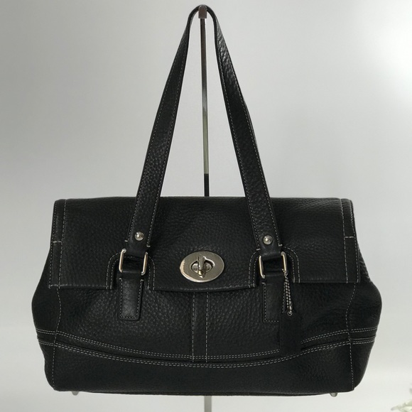 Coach | Bags | Coach Hamilton Pebble Satchel Leather Shoulder Bag ...
